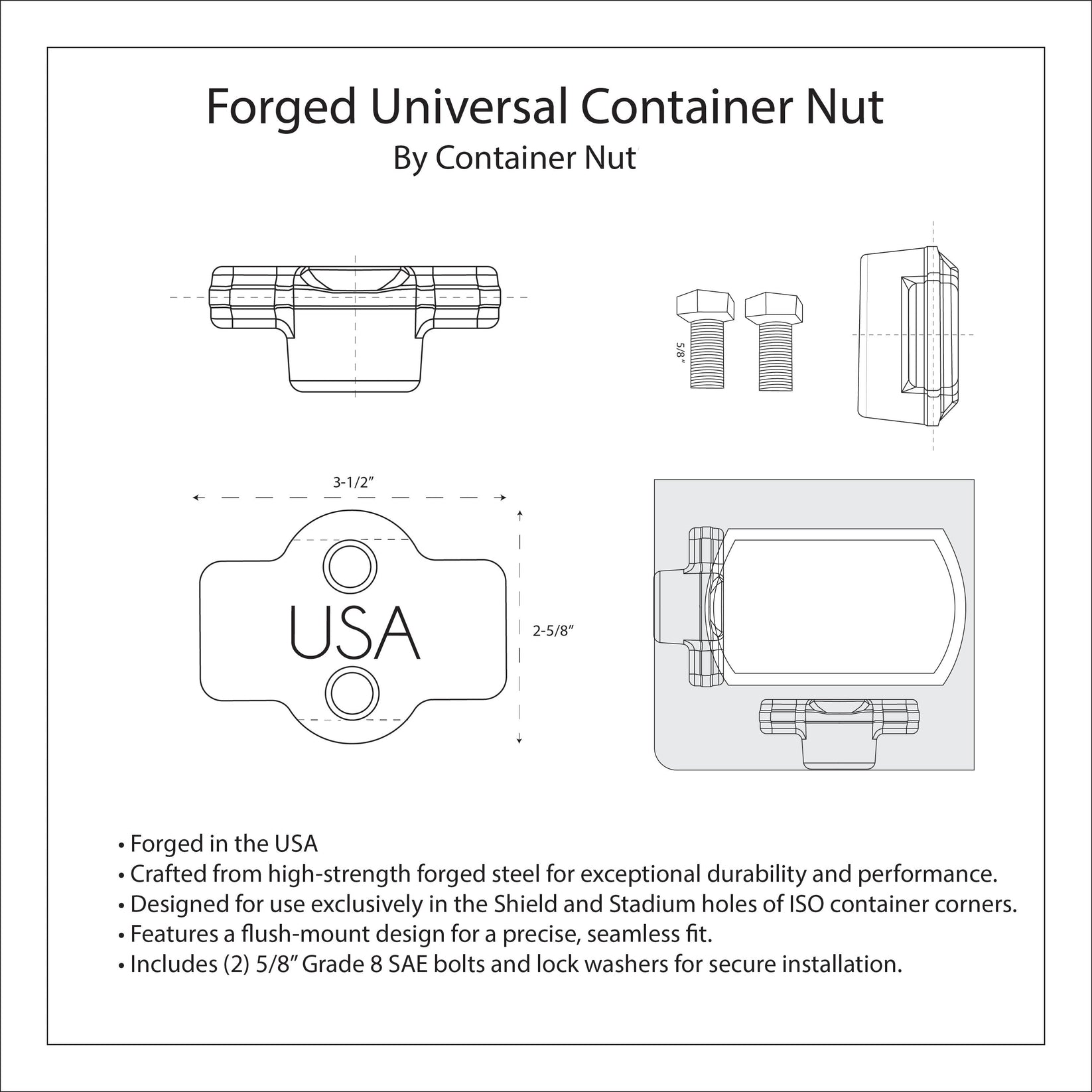 EZY Shipping Container Light Kit | Solar 500W Power