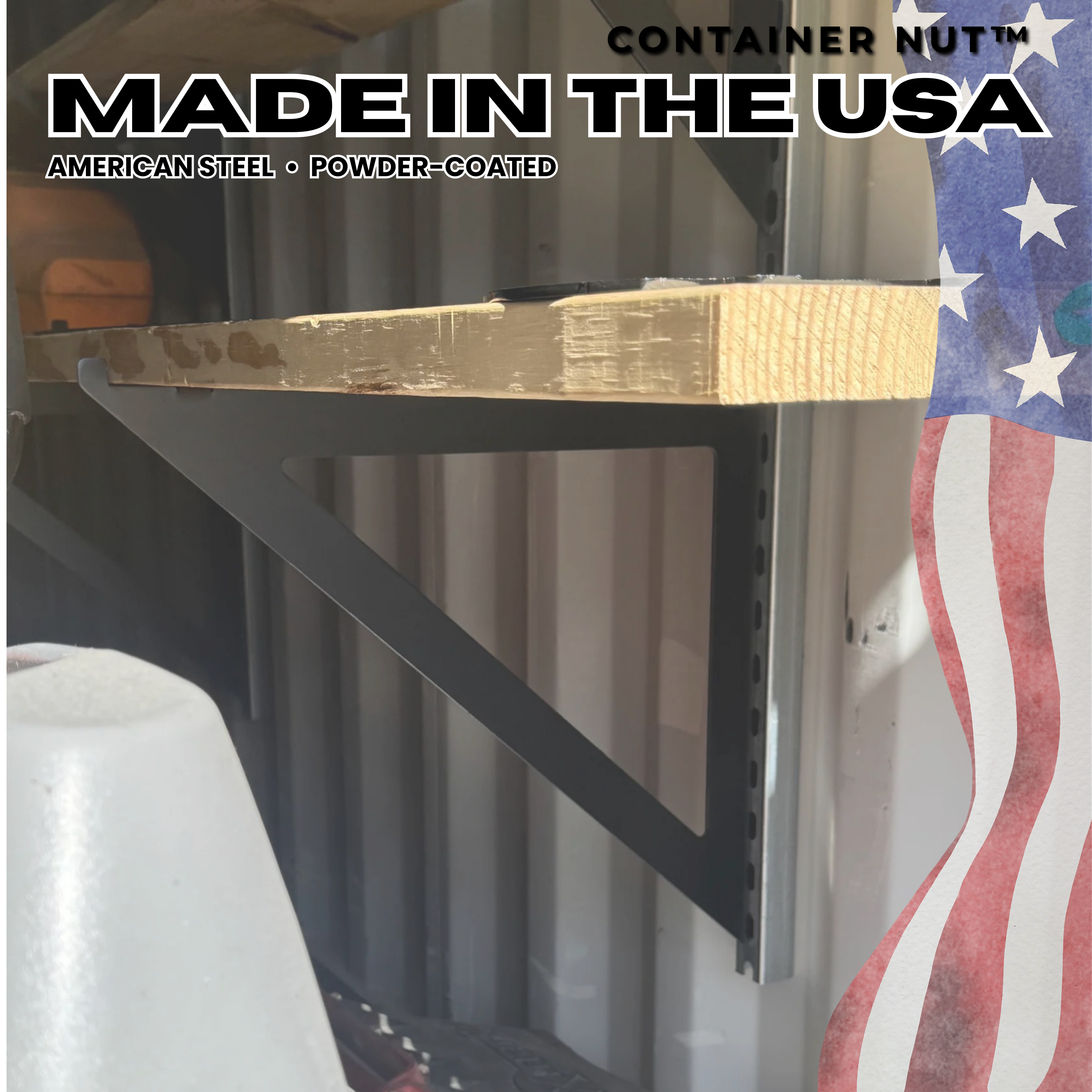 EZY Shelf Brackets for Shipping Containers | Strong Unistrut Mount