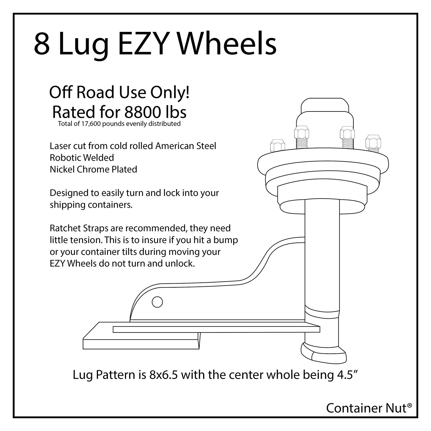 EZY Wheels | The Ultimate Package | 8 Lug – Container Nut