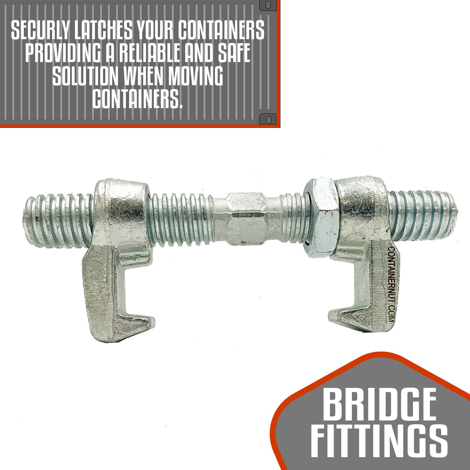 4-Pack 280mm Bridge Fitting Shipping Container Clamp - Container Nut