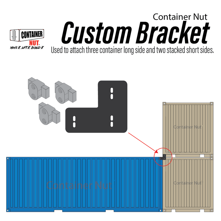 Custom Shipping Container L Bracket Bare Metal | Heavy Duty