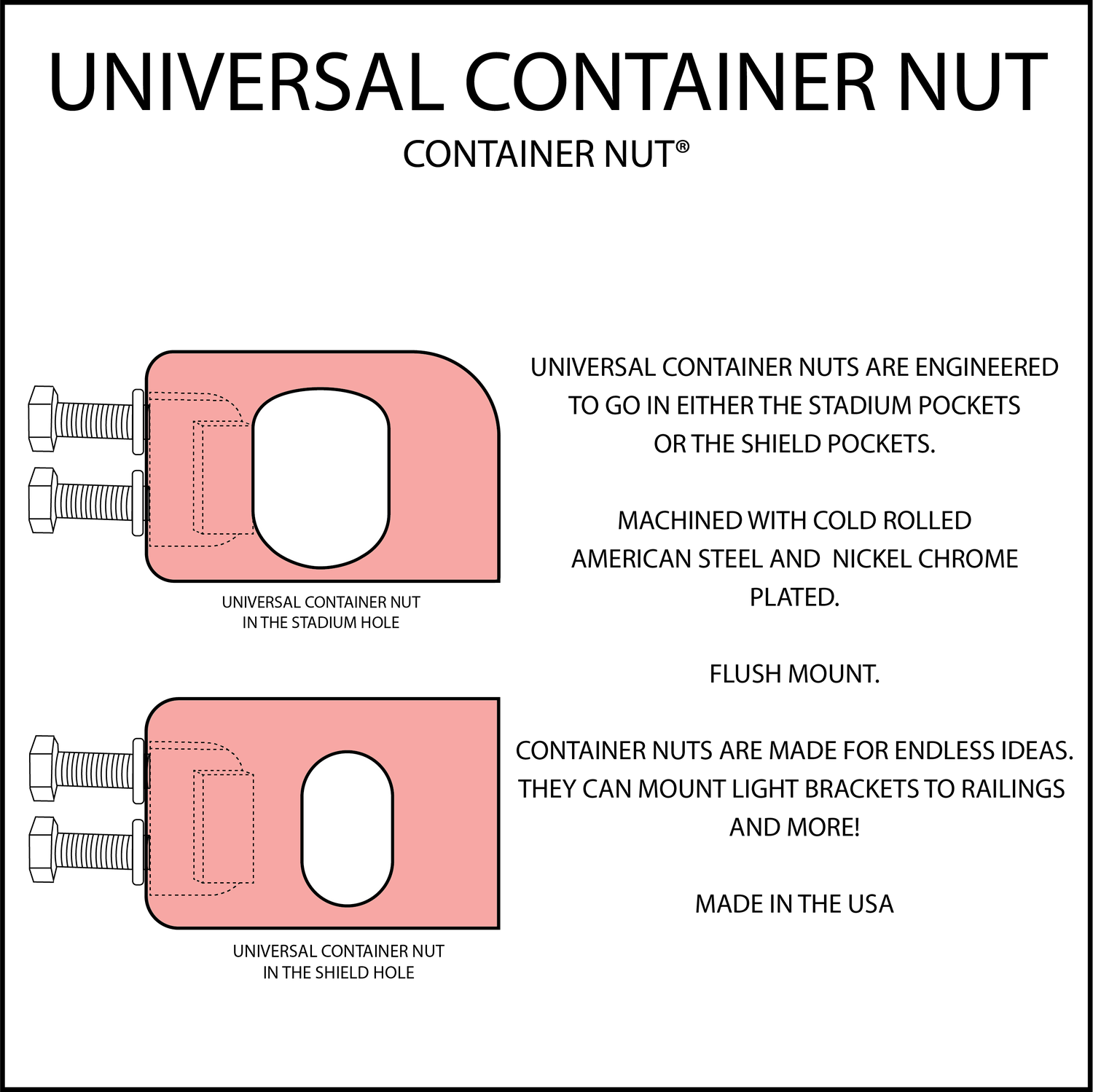 8-Pack Universal Container Nuts - Container Nut