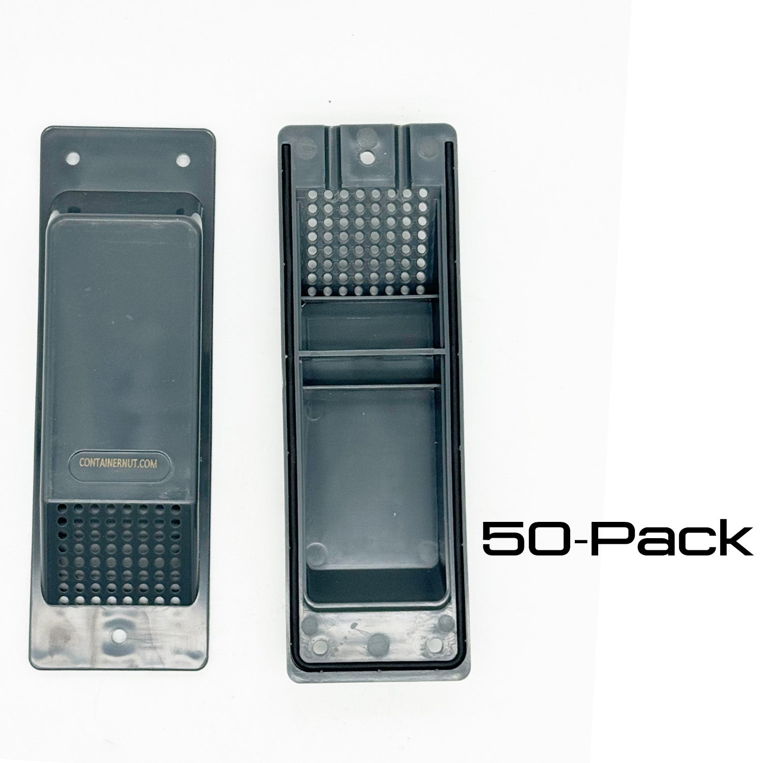 Cross Flow Container Vents 50-Pack | Charcoal ABS