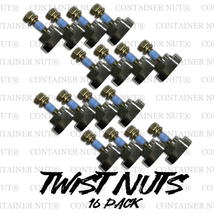 16-Pack Twist Nuts Shipping Container Mounts - Container Nut