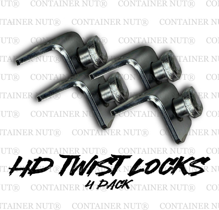 4-Pack HD EZY Twist Locks Shipping Container Anchors - Container Nut