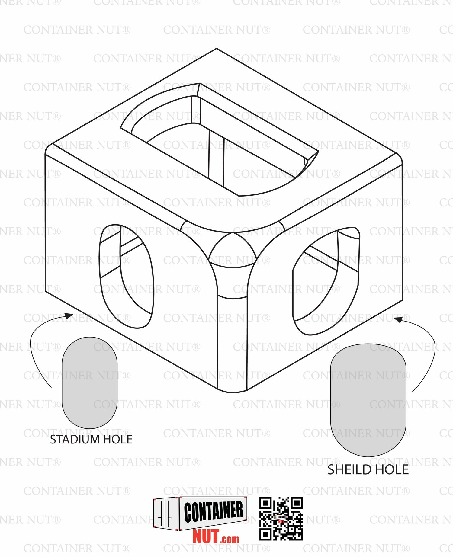 16-Pack Universal Container Nuts - Container Nut