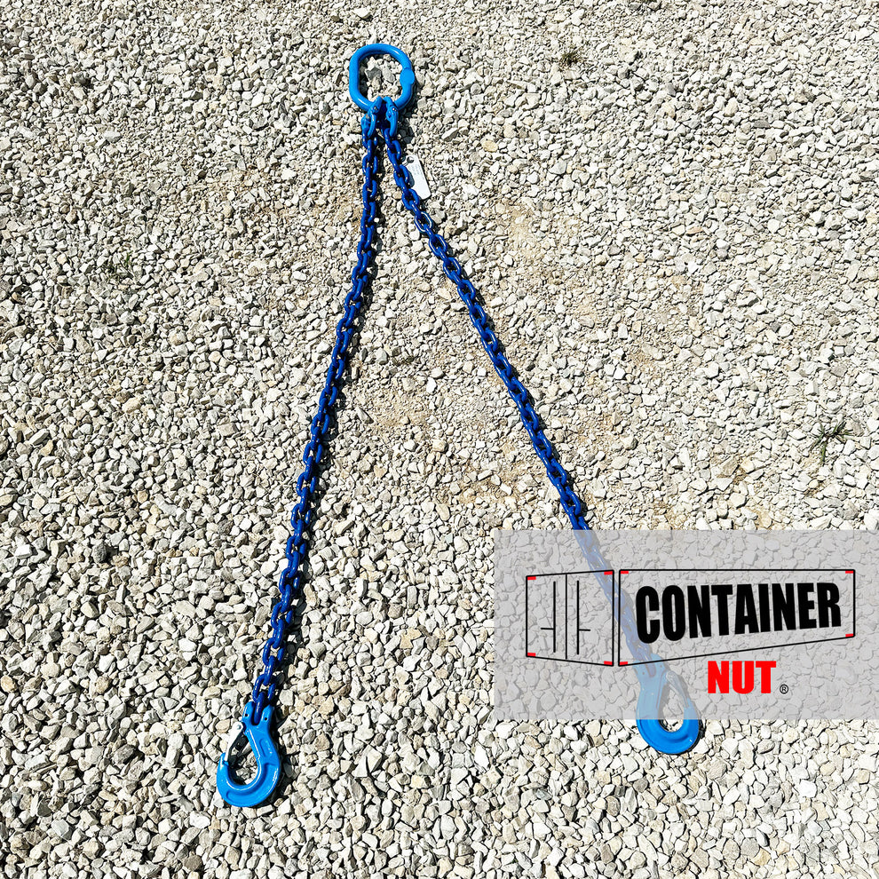 G100 Chain Sling, 3/8" x 4 Foot Chains, 15,200LBS - Container Nut