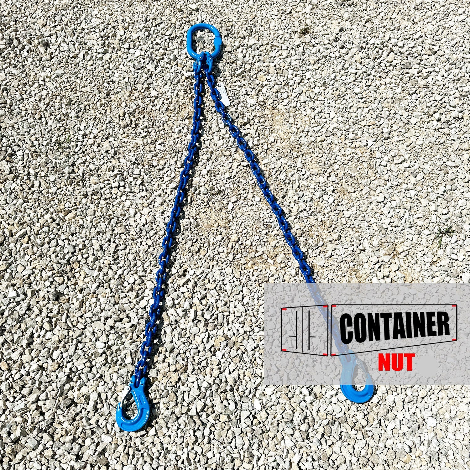 G100 Chain Sling with Right/Left Hooks, 15,200LBS - Container Nut