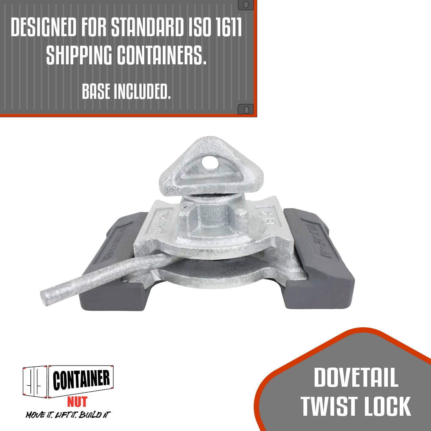 Dovetail Twistlock 45º with base | 8 Pack – Container Nut
