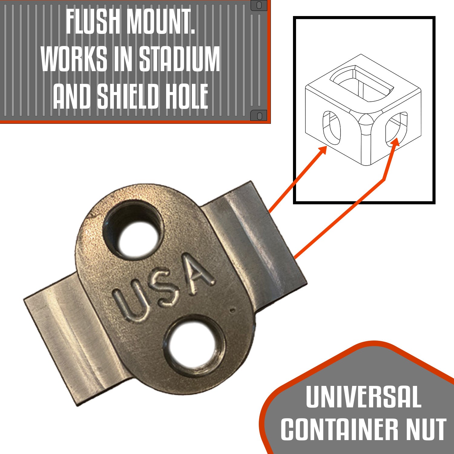 4-Pack Universal Container Nuts - Container Nut