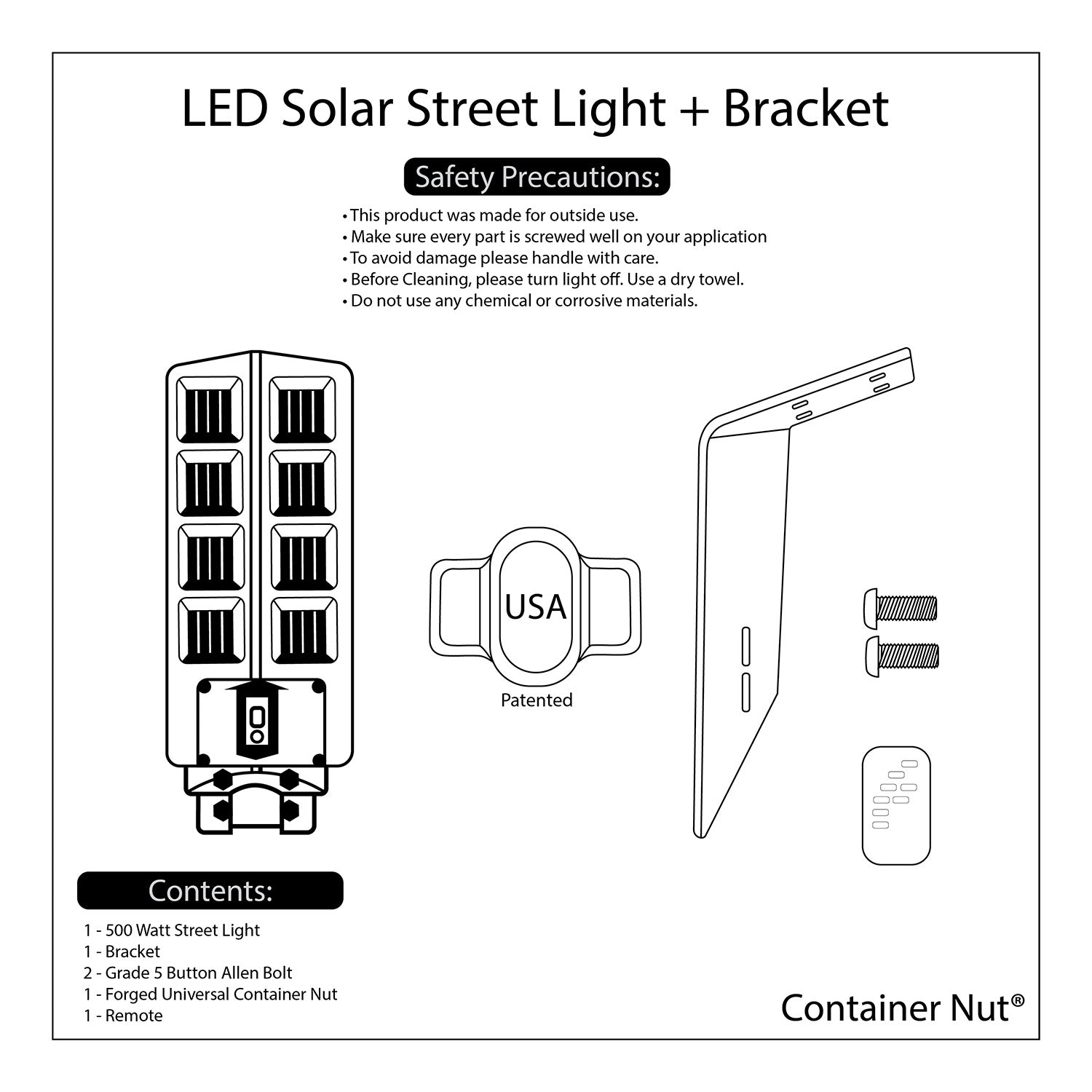 EZY Shipping Container Light Kit | Solar 500W Power