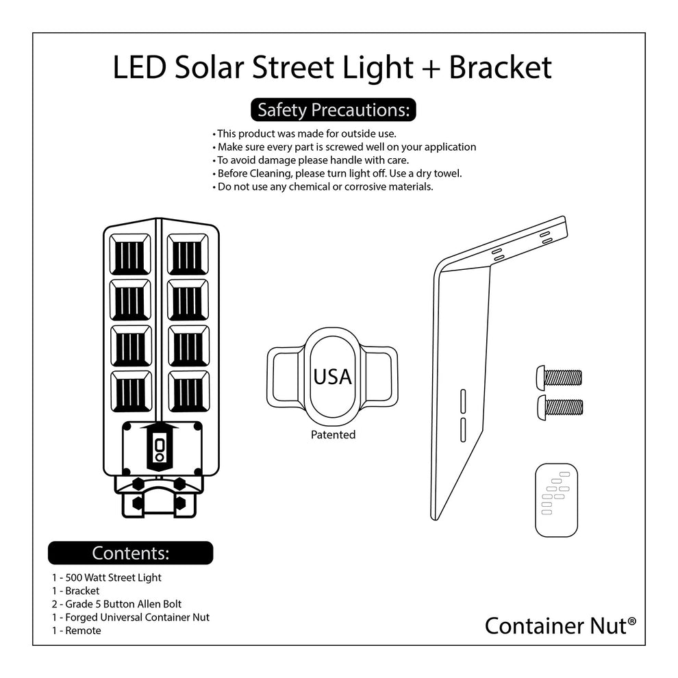 EZY Shipping Container Light Kit | Solar 500W Power
